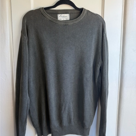 california shirt co | Sweaters | Crewneck Sweater In Charcoal Gray ...